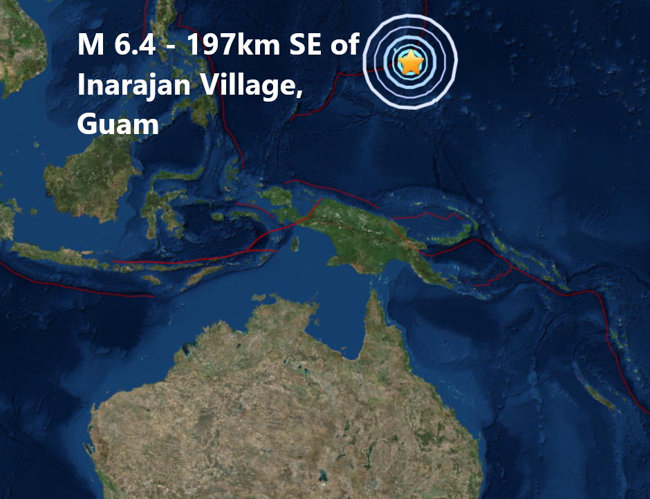 The Big Wobble : A magnitude 6.4 Guam is the 9th major quake of ...