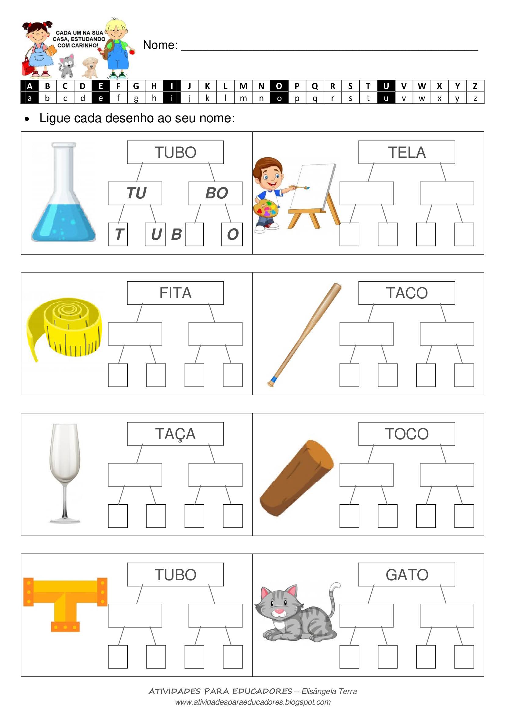 ATIVIDADES PARA EDUCADORES: Ortografia - Palavras com TA-TE-TI-TO-TU