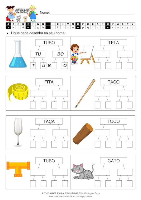 ATIVIDADES PARA EDUCADORES : Ortografia - Palavras com TA-TE-TI-TO-TU