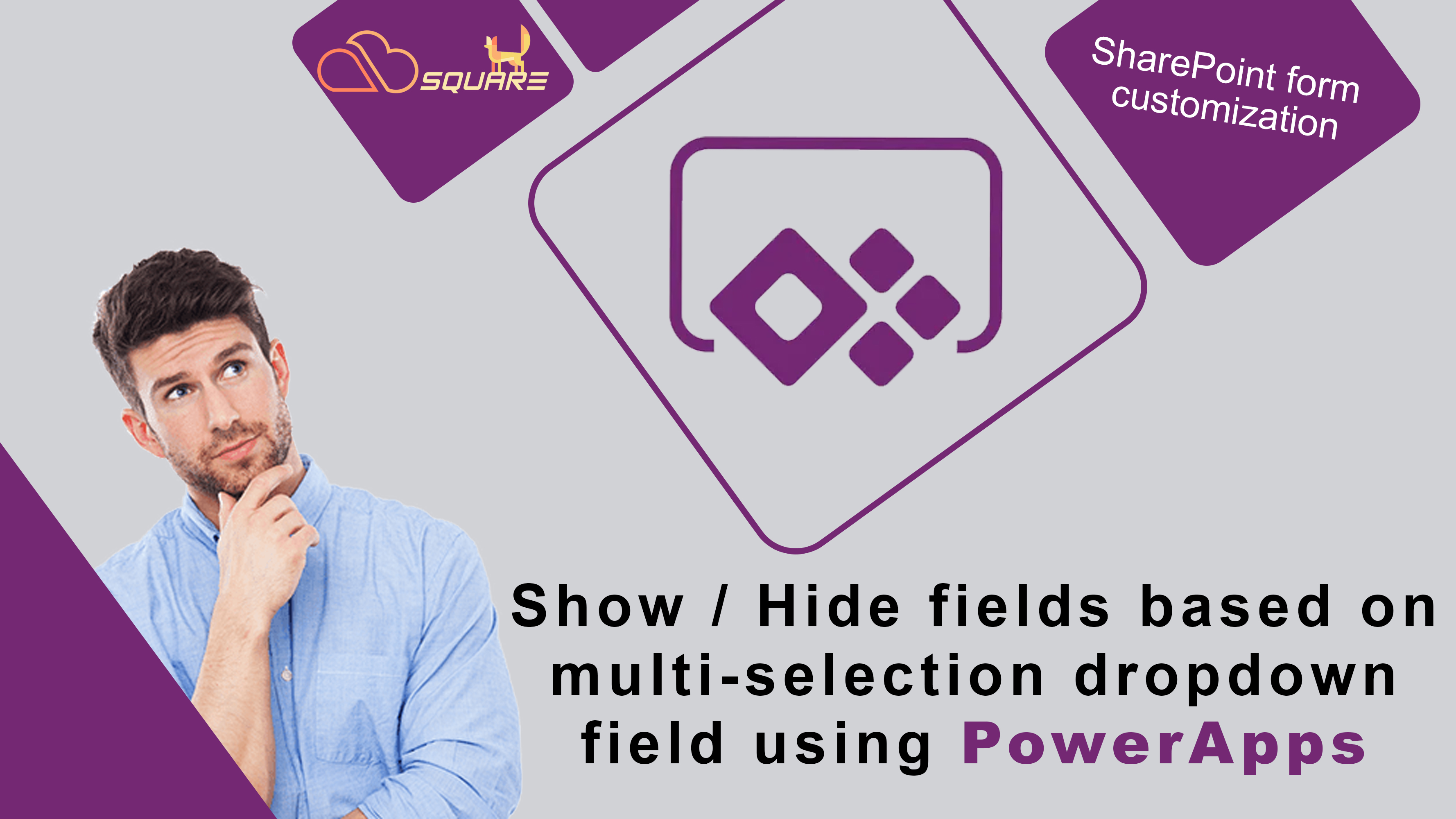 Show or Hide fields based on multi-selection drop-down using PowerApps