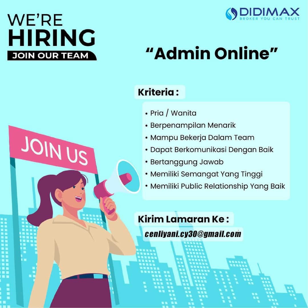 Lowongan Kerja Admin Online Didimax Bandung April 2021 - Info Loker Bandung Terbaru 2023
