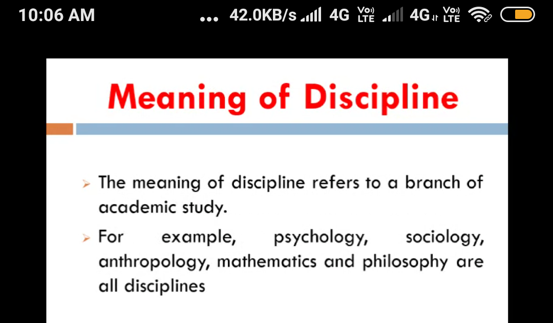 KALAIVANI R: Understanding Discipline and Subjects