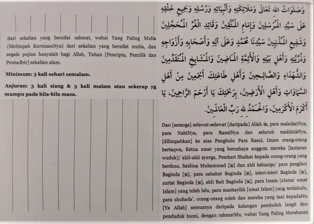 Kuconteng Diari: Selawat Sultan dan Maksudnya, Selawat Sultan dalam pdf