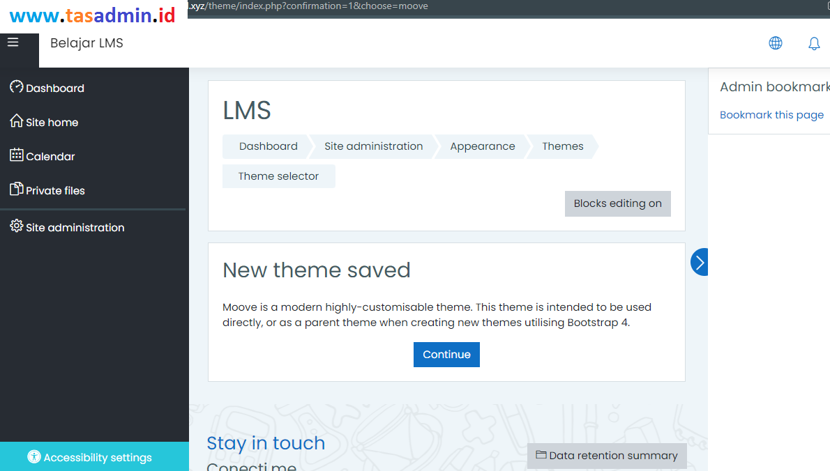 Cara Ubah Tampilan LMS Moodle Tambah Menarik - tasADMIN
