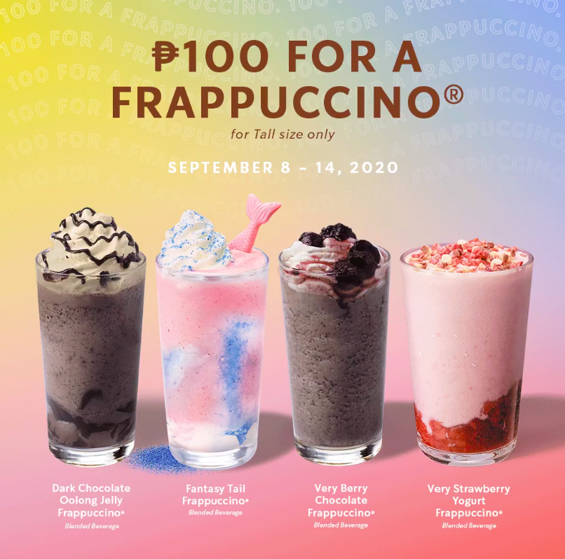 Manila Shopper: Starbucks P100 for a Frappuccino Promo: Sept 2020