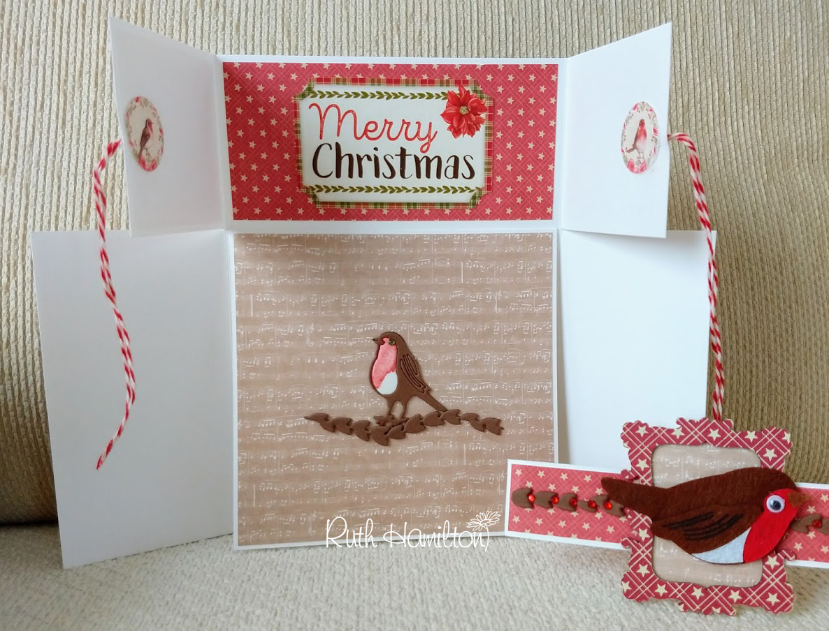 A Passion For Cards: Little Red Robin 2 tiered gate fold card tutorial
