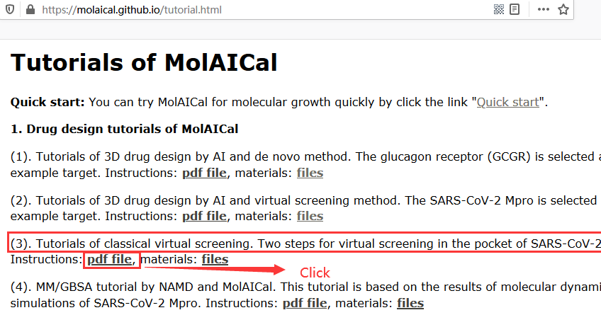 QBlab: Two steps for virtual screening in the pocket of SARS-CoV-2 Mpro