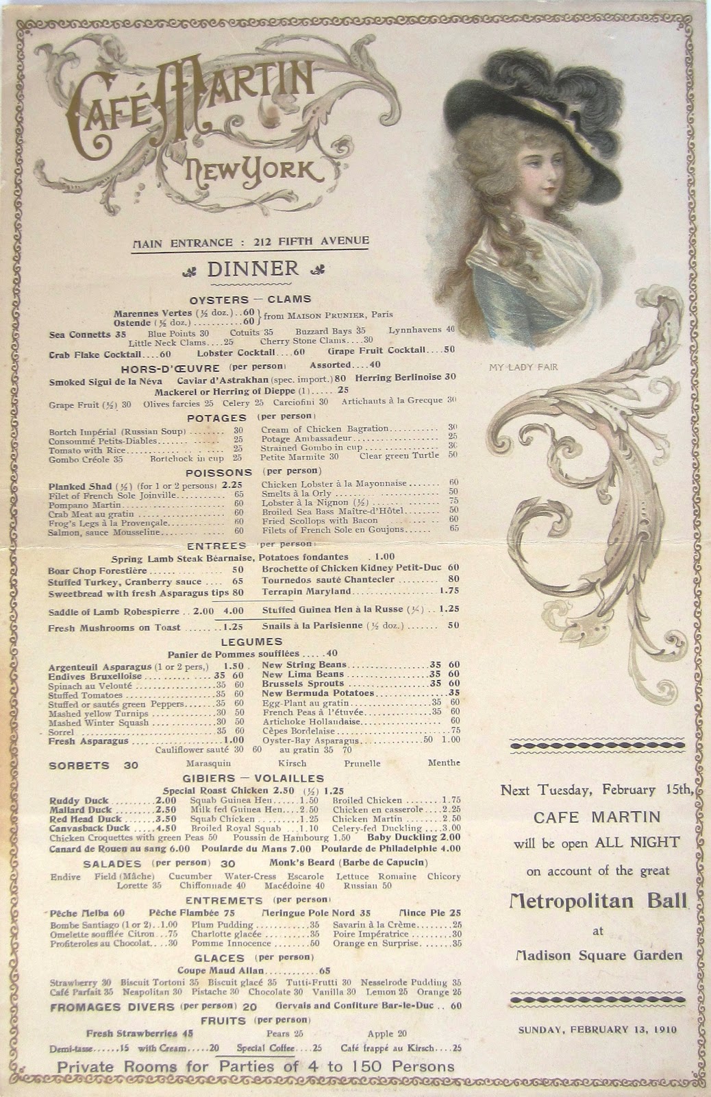 The American Menu: The Café Martin