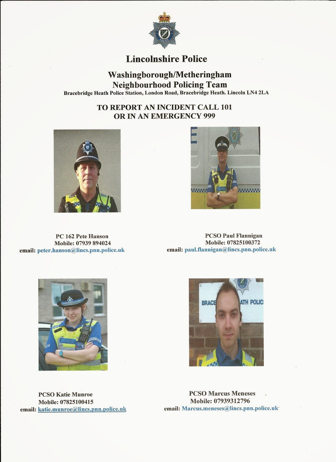 Nocton in Lincolnshire: Lincolnshire Police