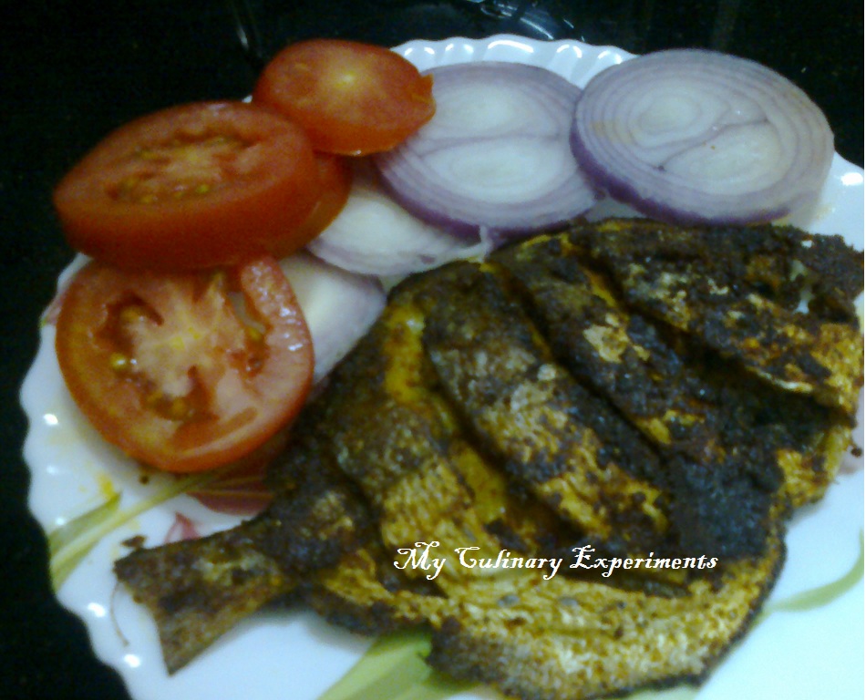 My Culinary Experiments: Masala Stuffed Pomfret Fry