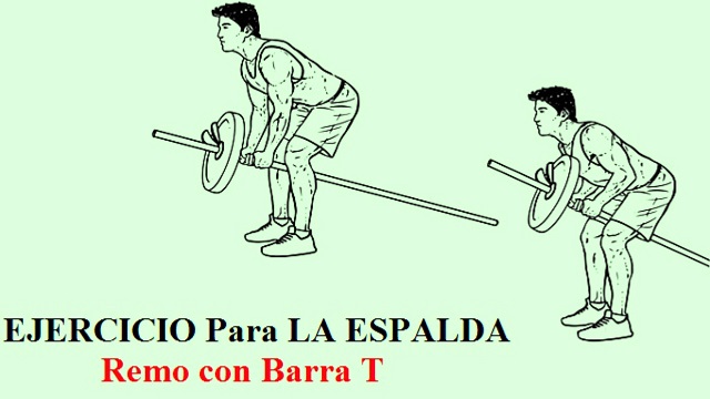 EJERCICIO Para DORSALES: Remo Con Barra T, Espalda Musculosa...