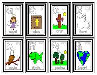 Teachers R US: Alphabet Christian Theme Flashcards, Handwriting ...