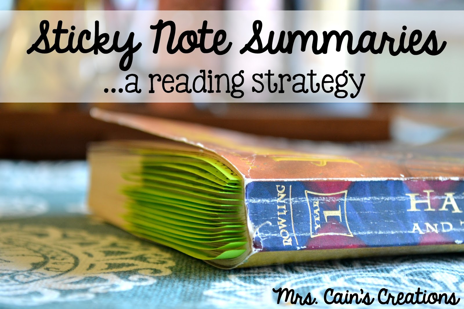 Mrs. Cain's Creations: Sticky Note Summaries...A Reading Strategy ...