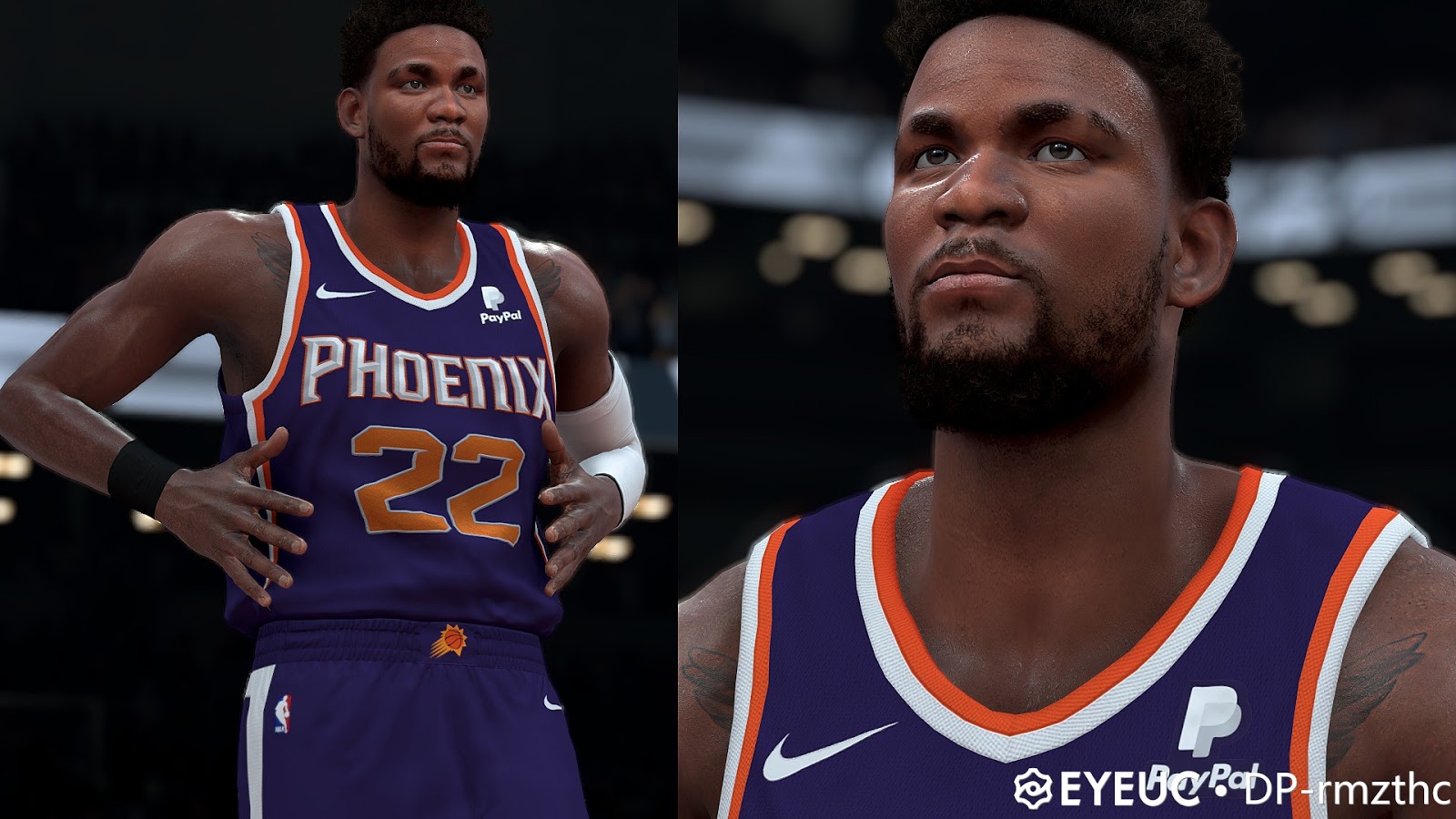 Deandre Ayton Cyberface, Hair and Body Model By DP [FOR 2K20]