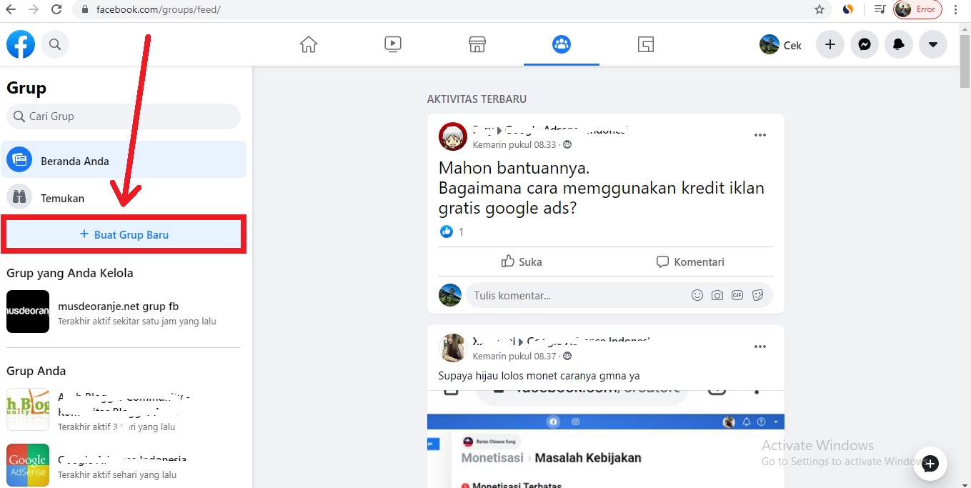 Cara Membuat Grup Di Facebook Terbaru
