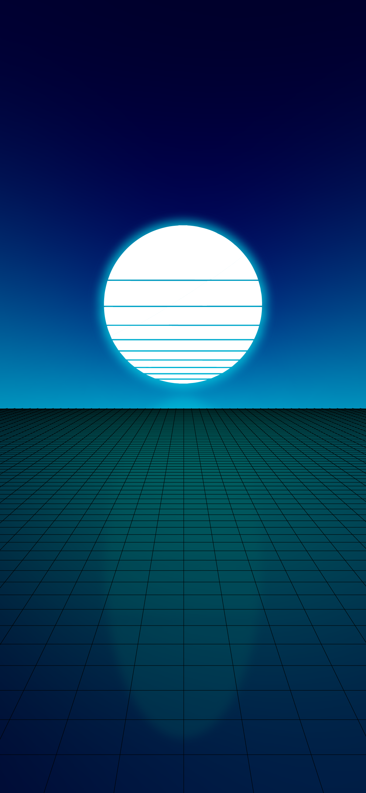 Synth-wave moon night wallpaper