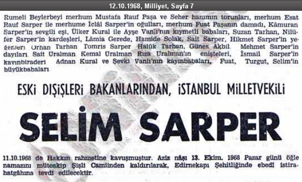 Akrabalık Zinciri: İnegöllüzadeler - Selim Sarper - Ahmet Ertegün