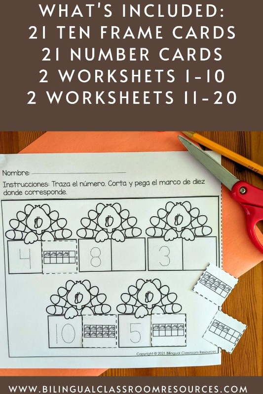 Ten Frames | Marcos de diez | Números 0-20 | GRATIS | FREEBIE ...