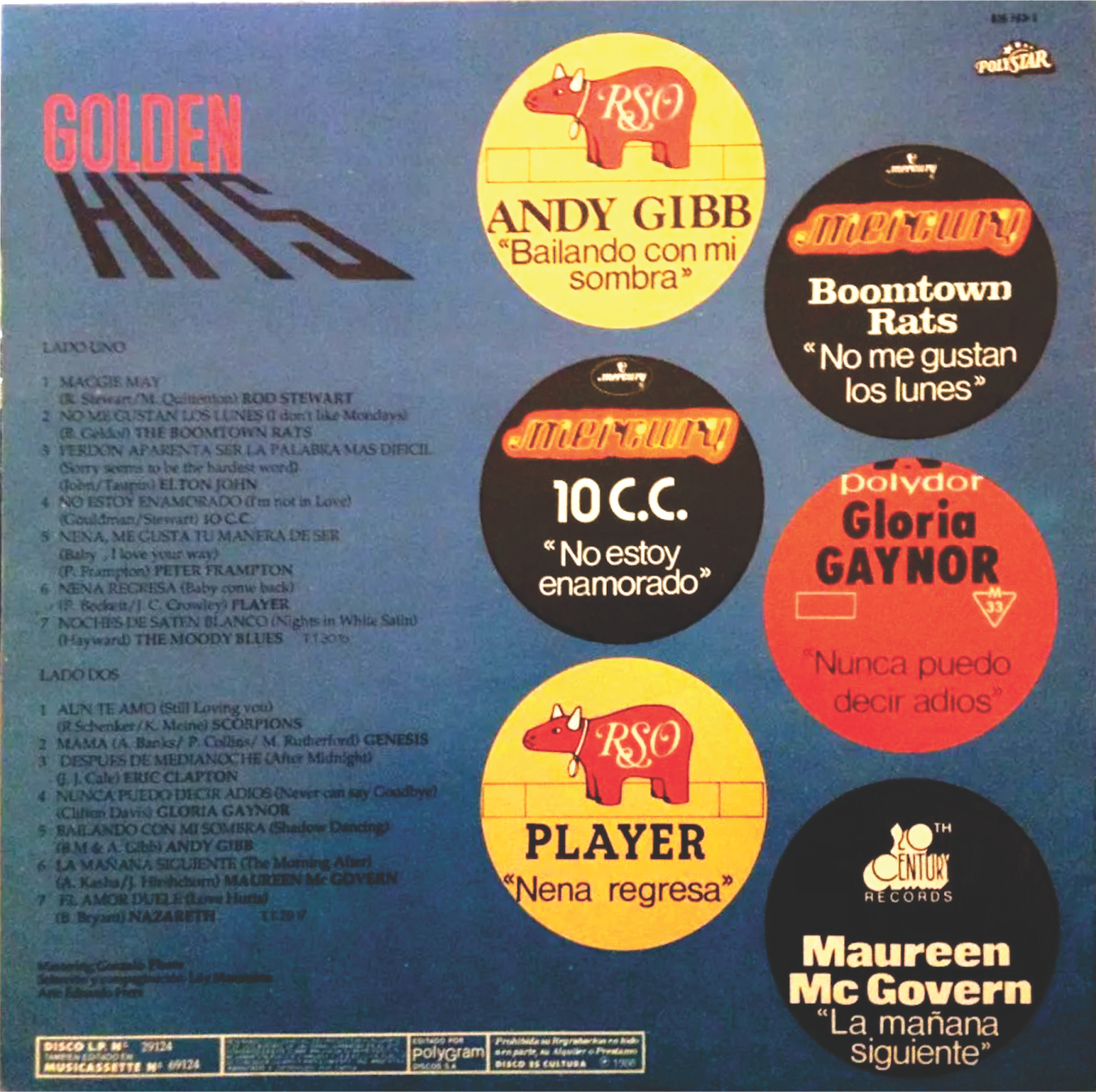 La mejor musica; la ochentosa!: DISCO DE INTERPRETES VARIOS GOLDEN HITS ...