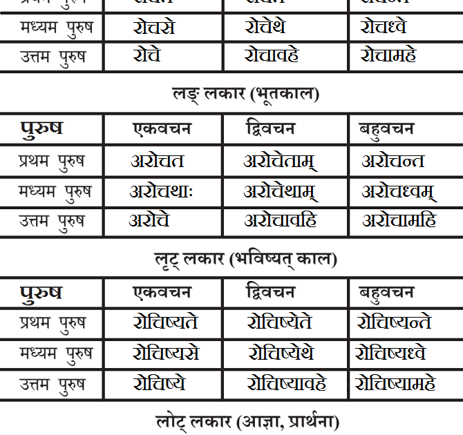 रुच् धातु के रूप संस्कृत में – Ruch Dhatu Roop In Sanskrit | HindiVyakran