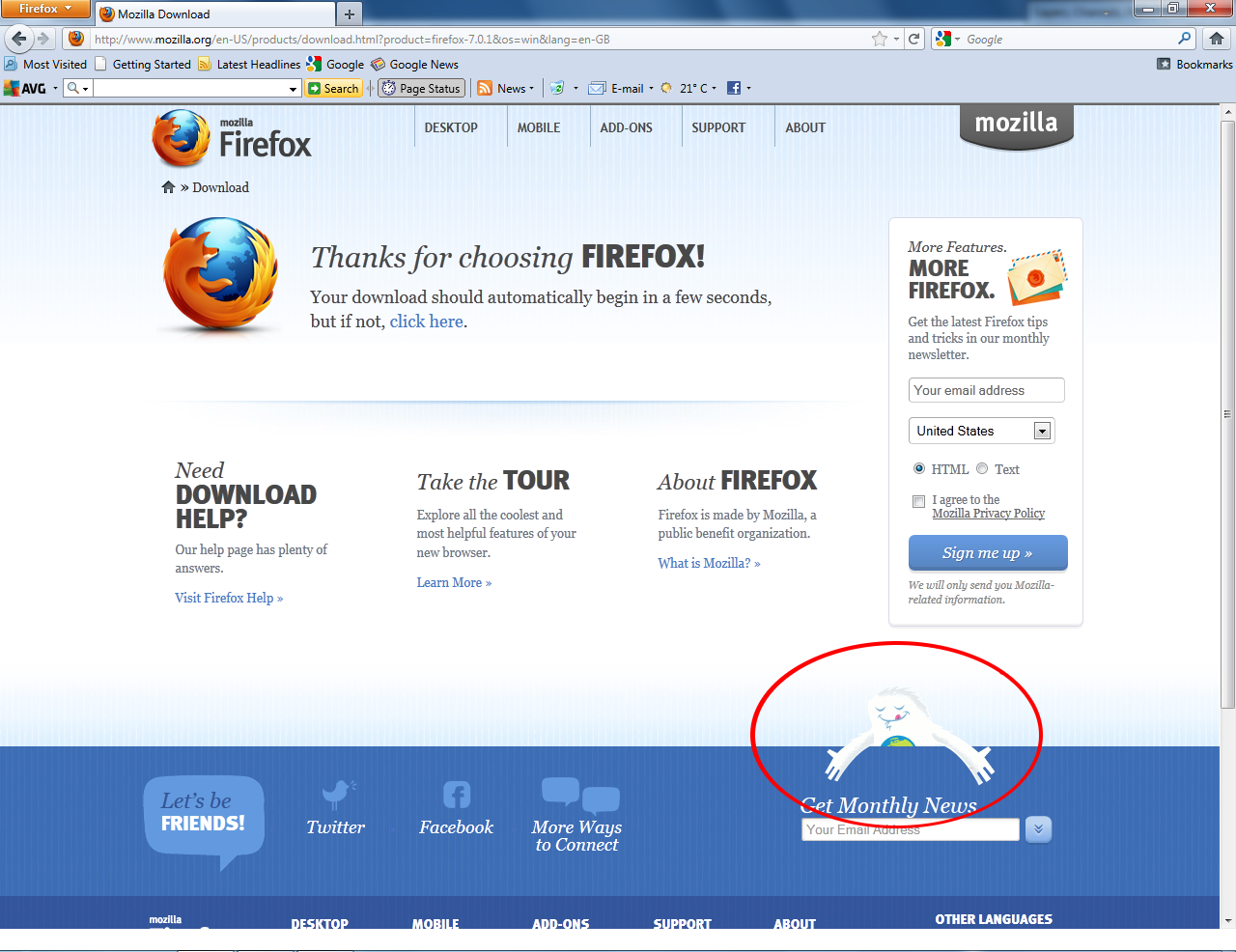 The Wisdom of Ganesh: Strange Creature on the Mozilla Firefox Download Page