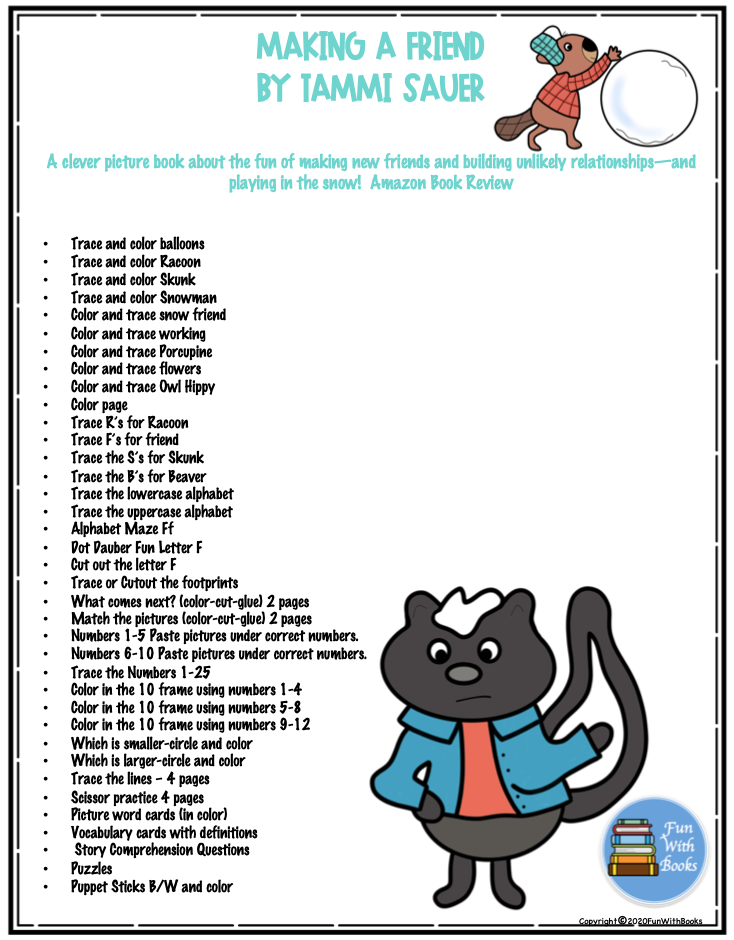 MAKING A FRIEND BOOK UNIT AND CRAFT ~ Book Units by Lynn