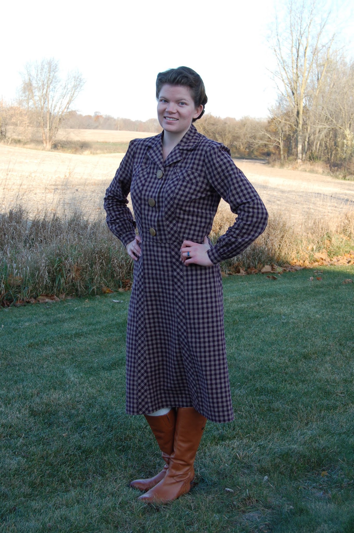 Dolly Creates: • Plaid 1940s Fall Frock
