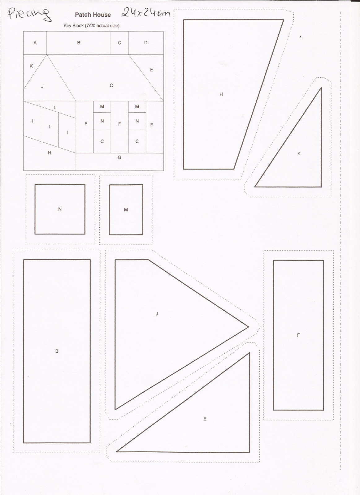 Patchwork en Casa - Patchwork with Love: Bloque de la Semana: Patch House