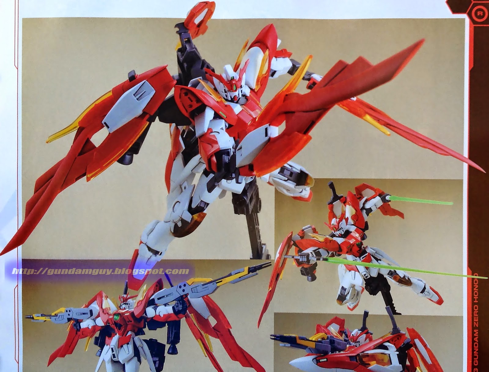 GUNDAM GUY: 1/144 Wing Gundam Zero Honoo - Custom Build [Updated 10/2/14]