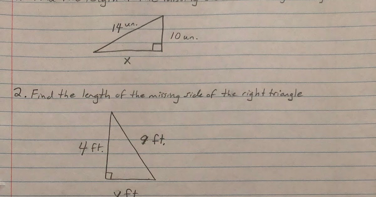 Professor Frank’s Math Blog: Applications: Pythagorean Theorem Only ...