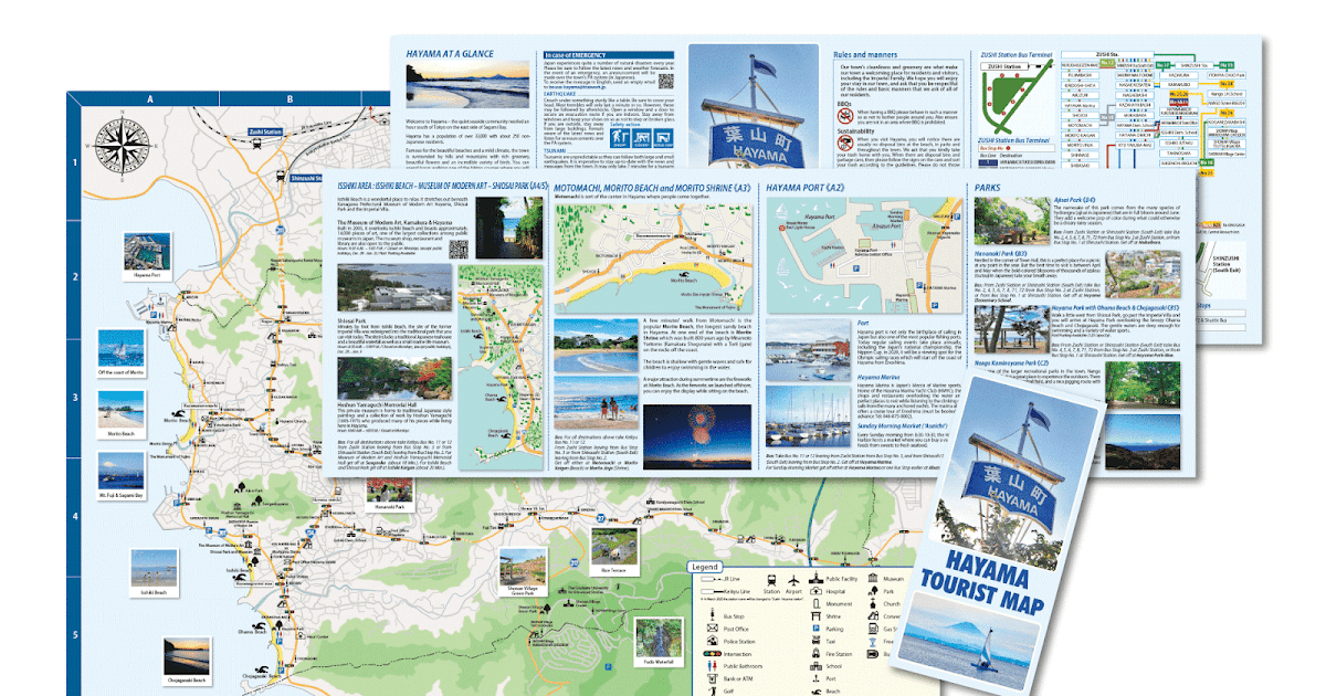 観光マップ〈英語版〉／神奈川県葉山町 様（2019年3月）