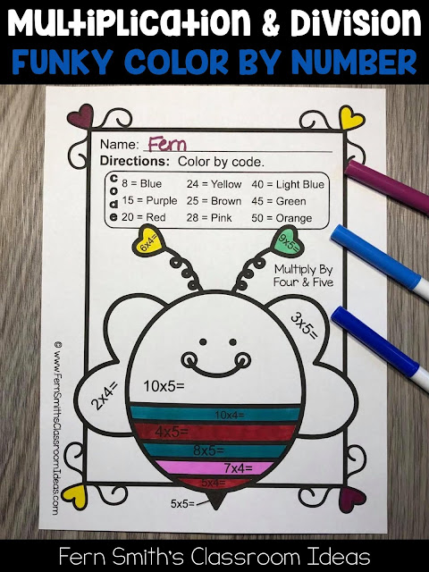 Teachers Love The FUNKY Color By Number Series & You Will Too! - Fern ...