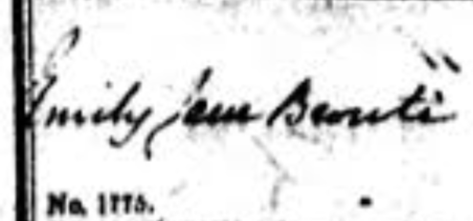 Commission - Portrait of Emily Brontë - part VI, Emily’s Signature