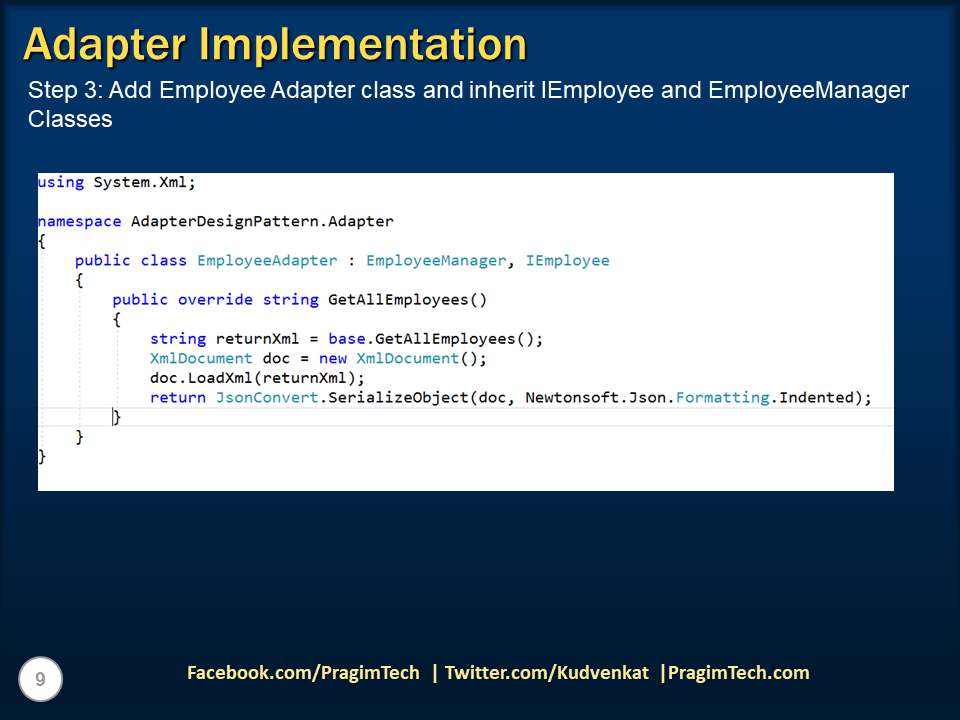 Sql Server Net And C Video Tutorial Adapter Design Pattern Slides