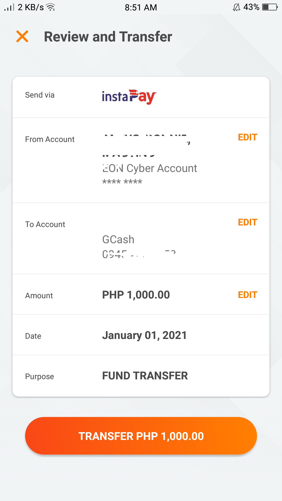 How to send Money from UnionBank Mobile Apps to GCash Apps