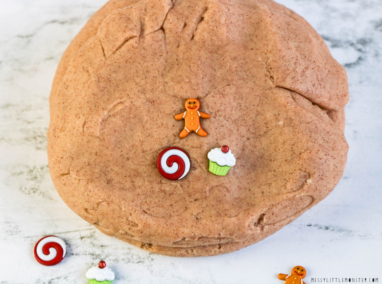 Gingerbread playdough - Messy Little Monster