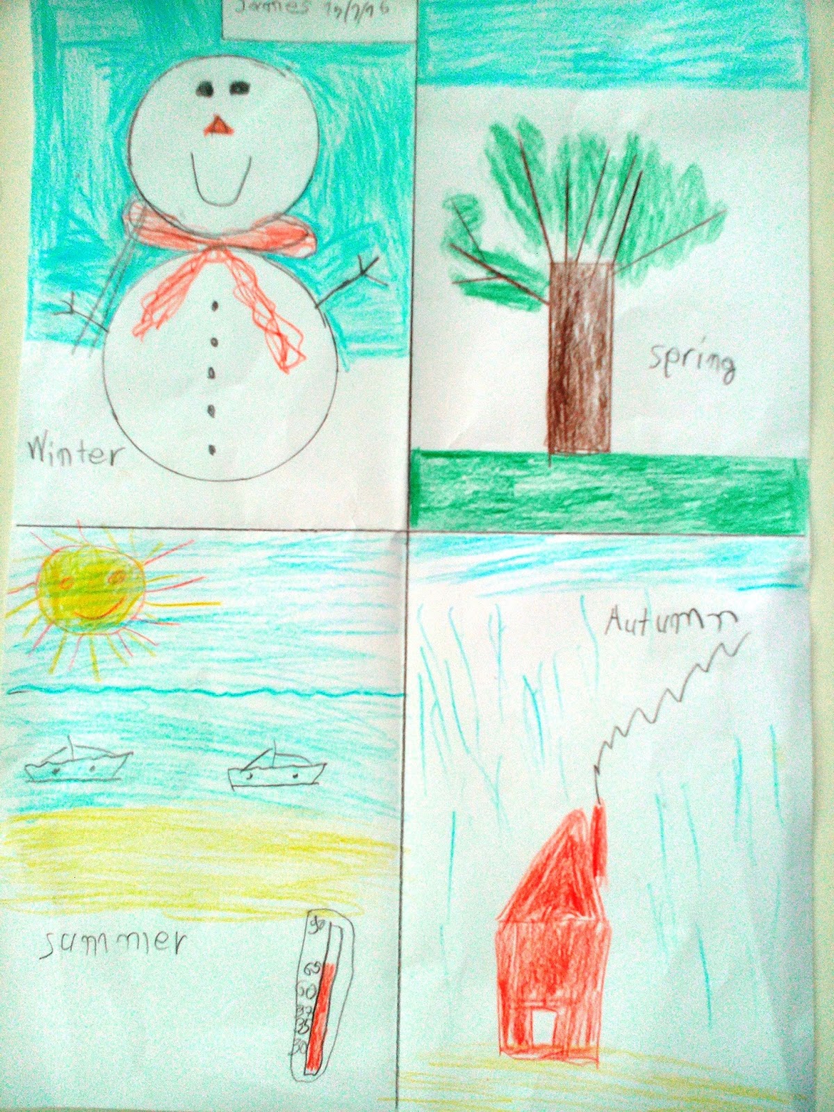 English Rocket: 3rd grade project: The 4 seasons