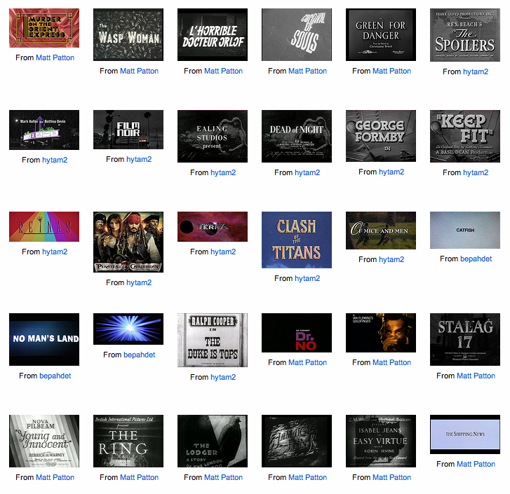 MR. MULE's TYPOGRAPHIC SHOWROOM AND EMPORIUM: Movie Title Screen Shots