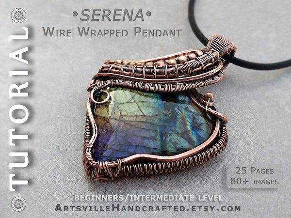 Copper Wire Wrapped Pendant Tutorials by ArtsvilleHandcrafted / The ...