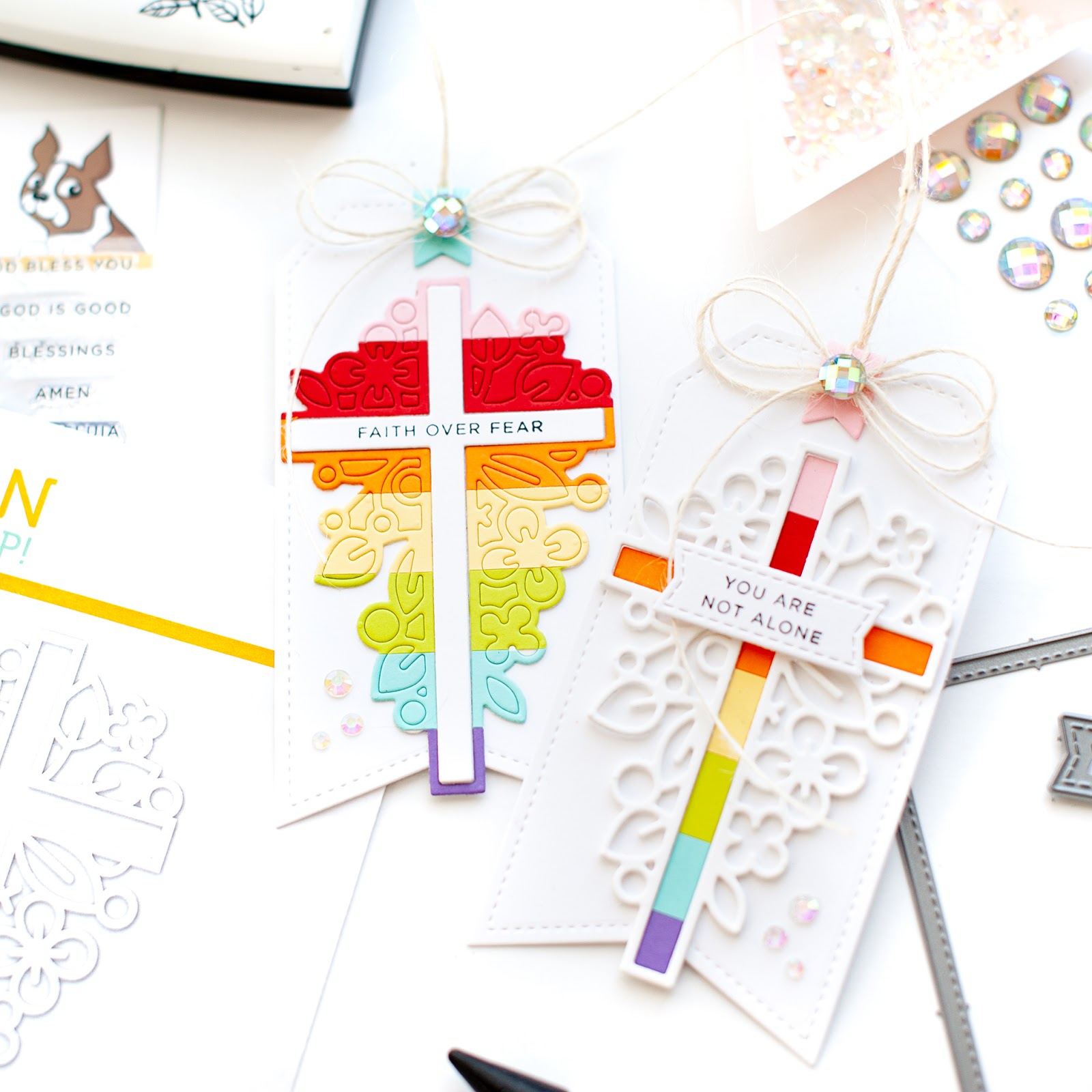 Simon Says Stamp Rainbow Cross Tag Set | Lea Lawson Creates