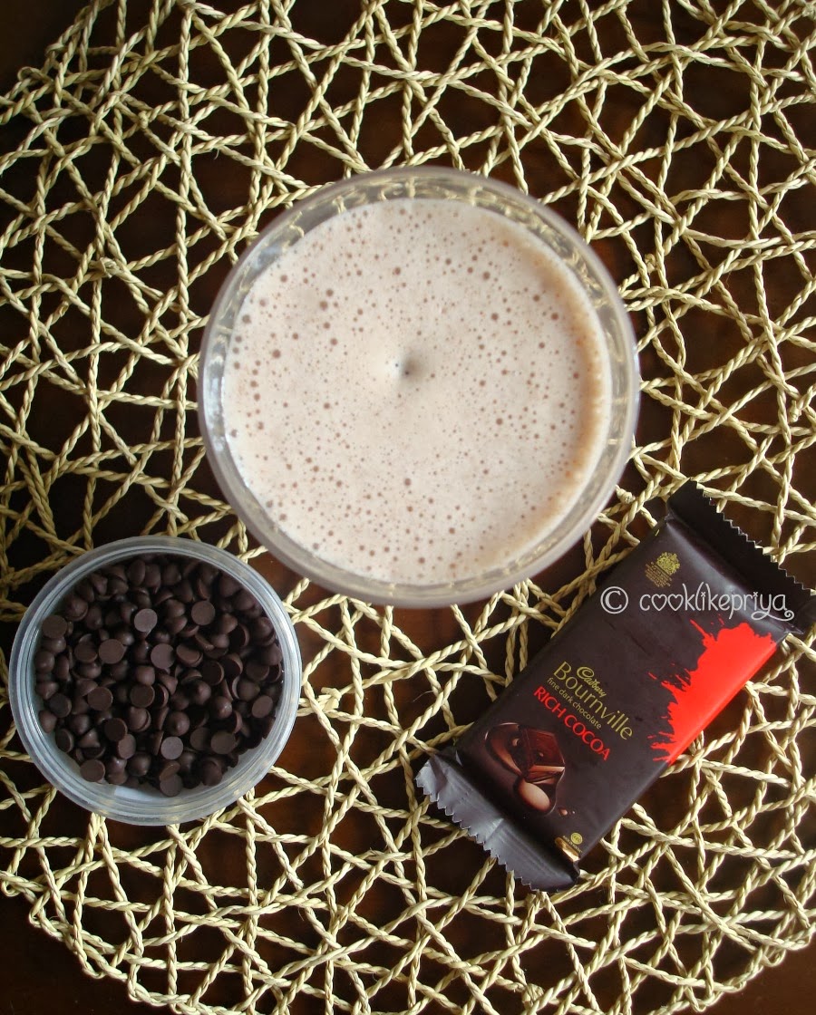 Cook like Priya: Ragi Chocolate Milkshake | Fingermillet Chilled Drink ...