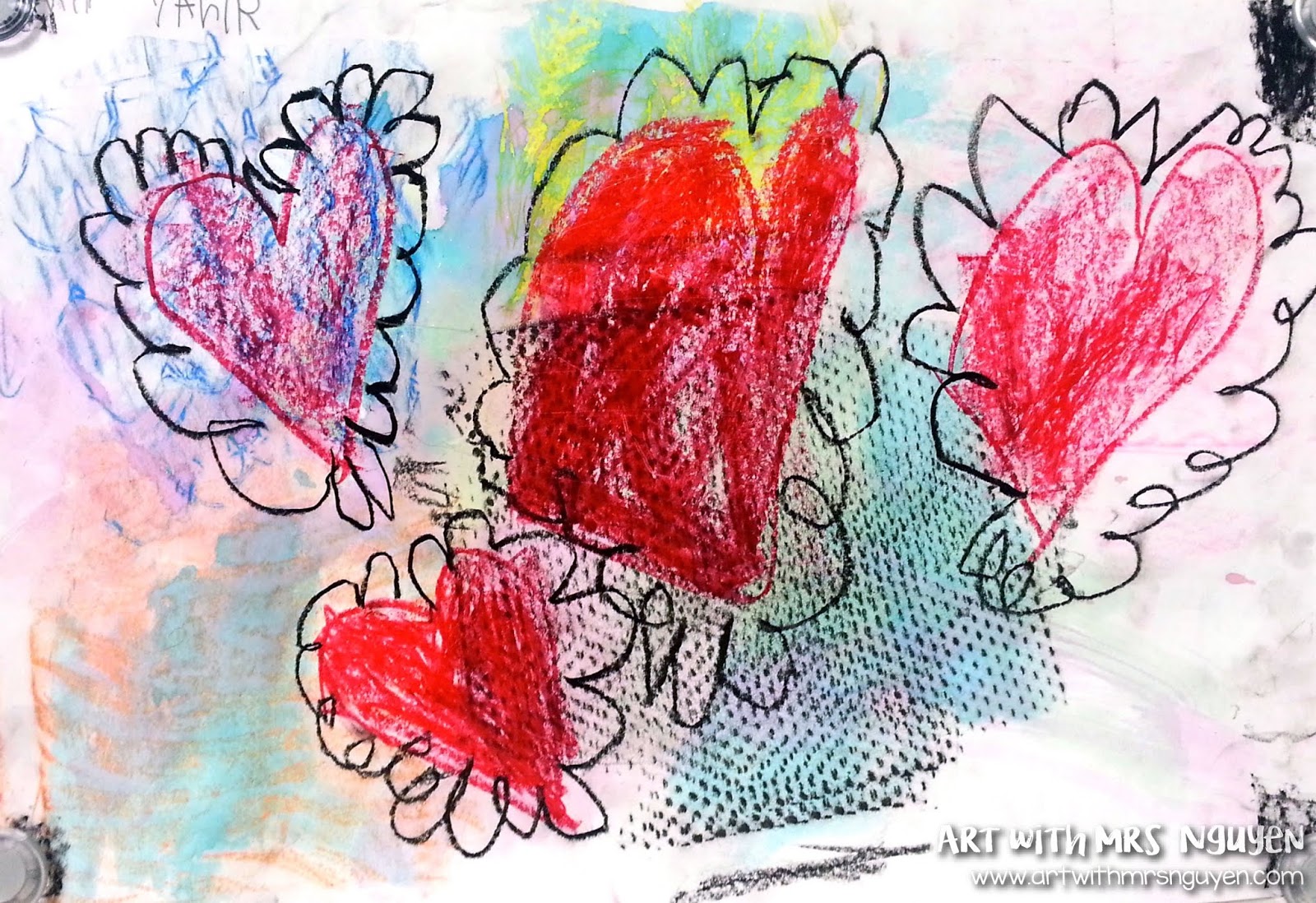 Jim Dine inspired heART (1st) | Art with Mrs. Nguyen