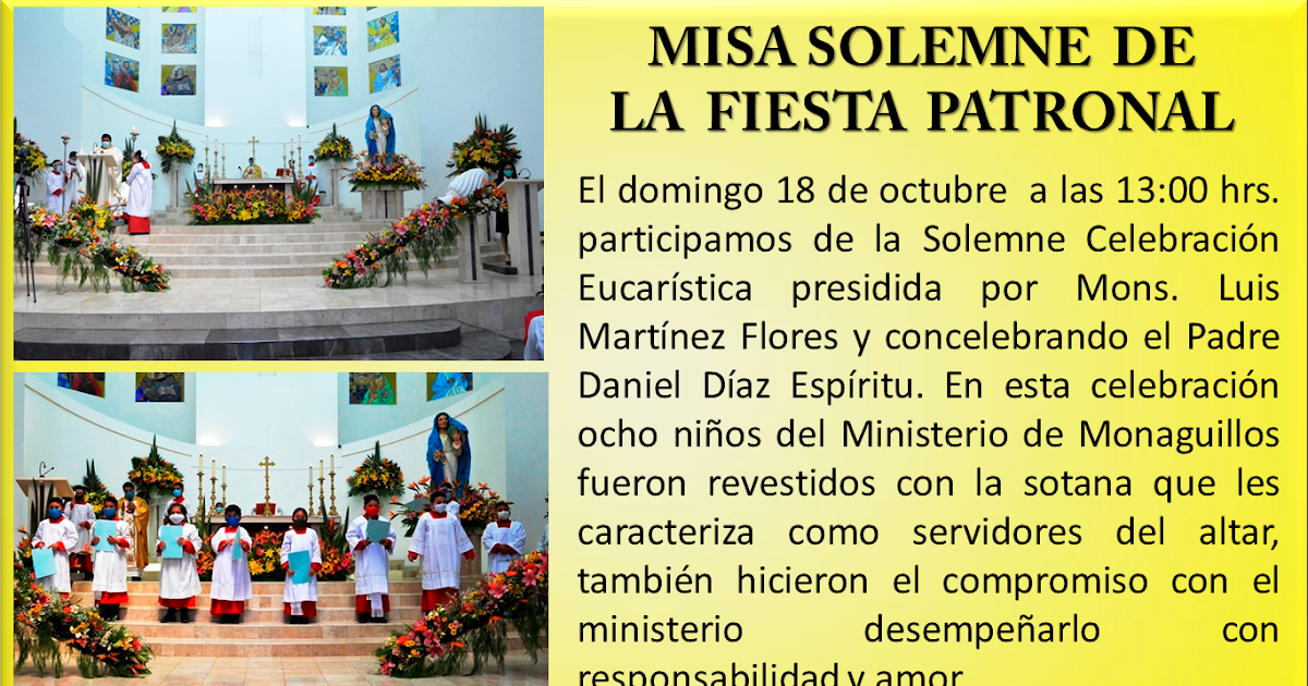 "MI PARROQUIA DE LOS DOCE APÓSTOLES": MISA SOLEMNE DE LA FIESTA PATRONAL