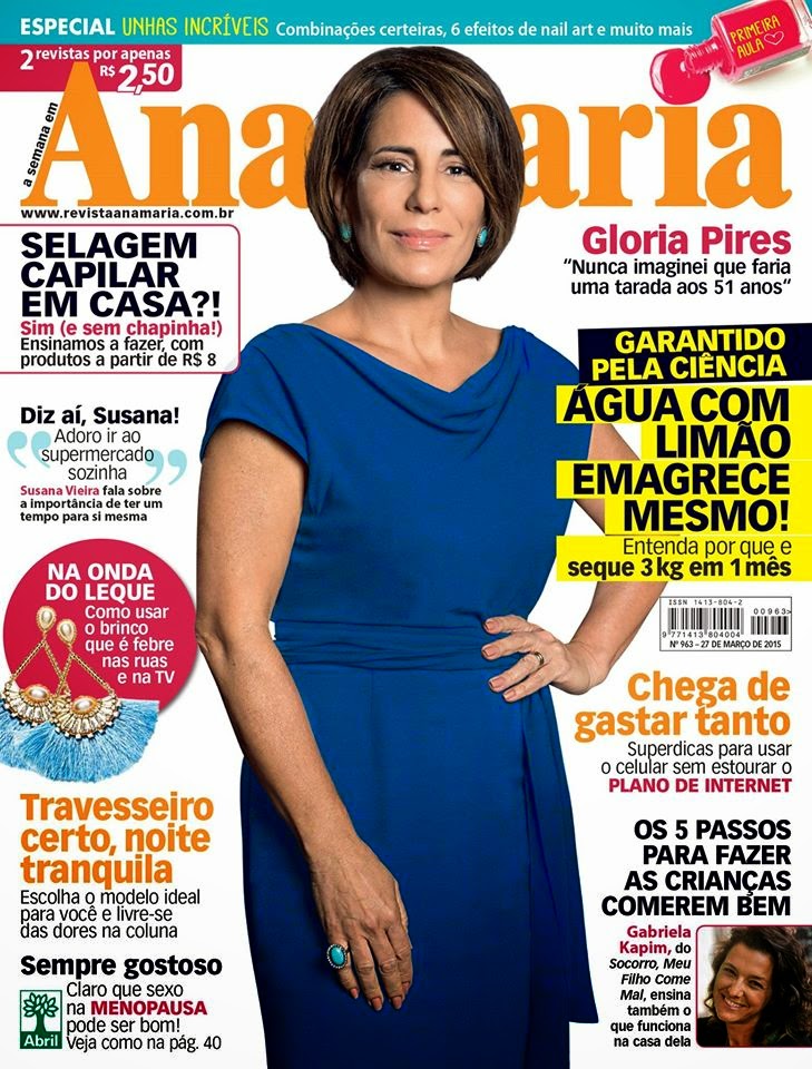 Gloria Pires na capa da revista 'Ana Maria': "Nunca imaginei que faria ...