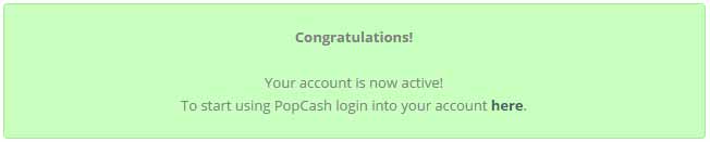 Step by step how to register popcash.net