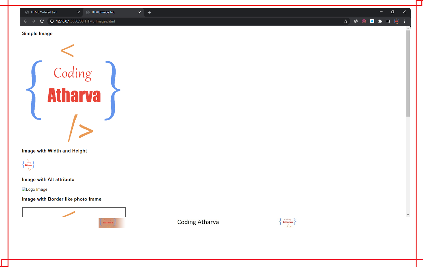 8 Program to show Images in HTML ~ Coding Atharva