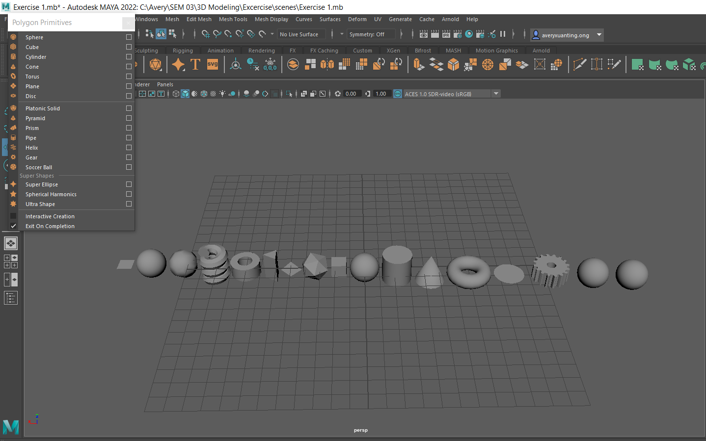 3D Modeling - Exercises