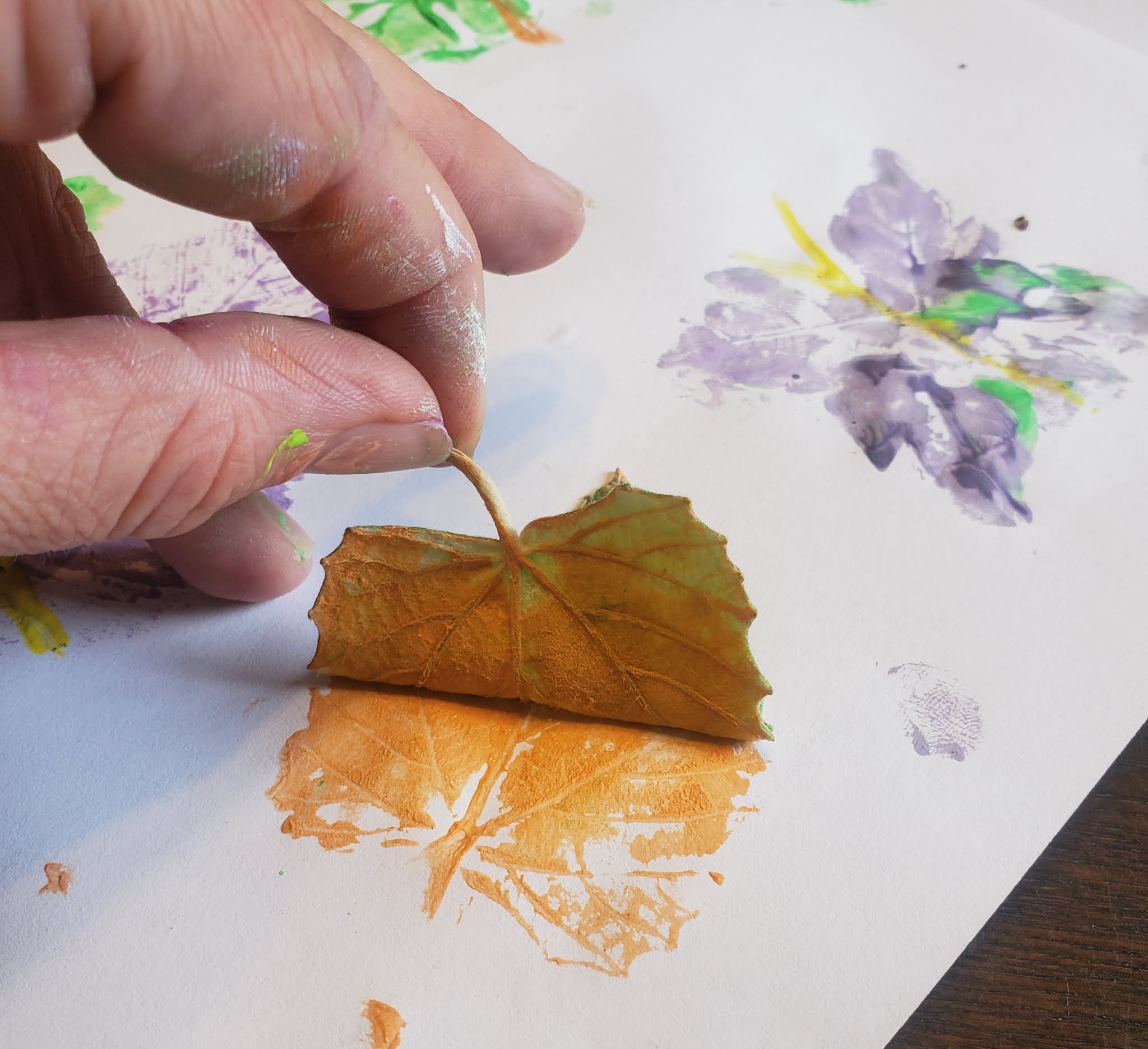 Nature Stamping- A Simple Nature Craft for Kids
