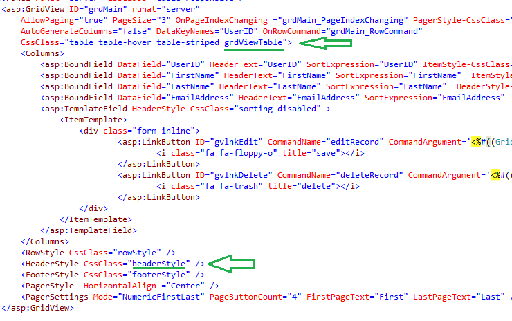 ASP.NET GridView Forms on BootStrap
