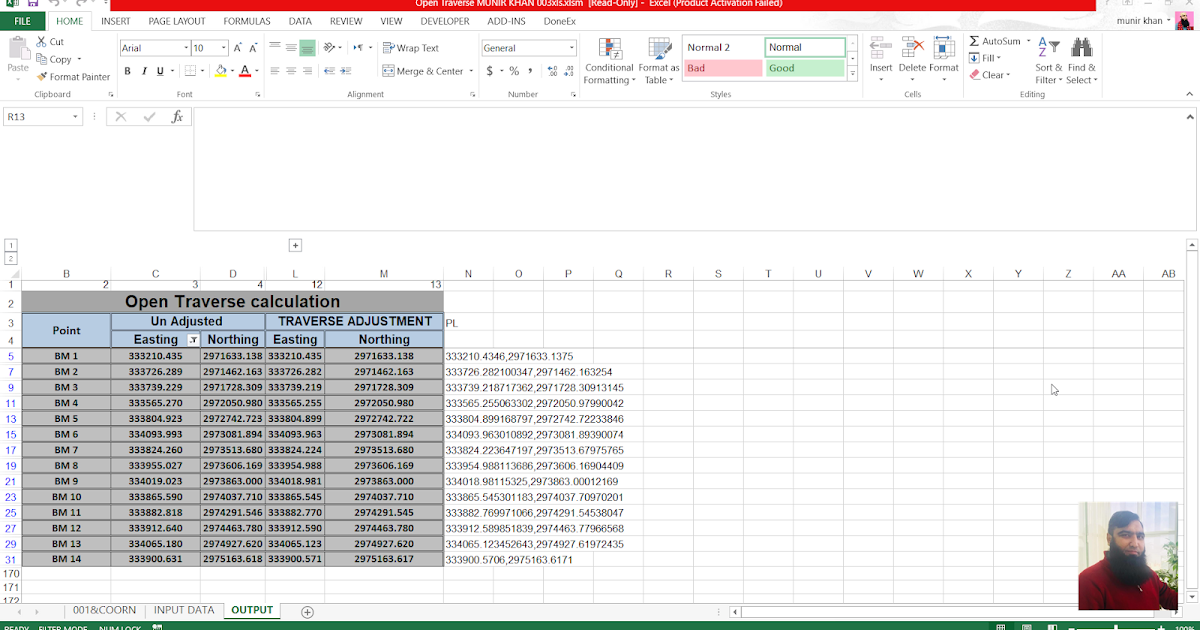 level sheet for surveying in excel munir khan free download